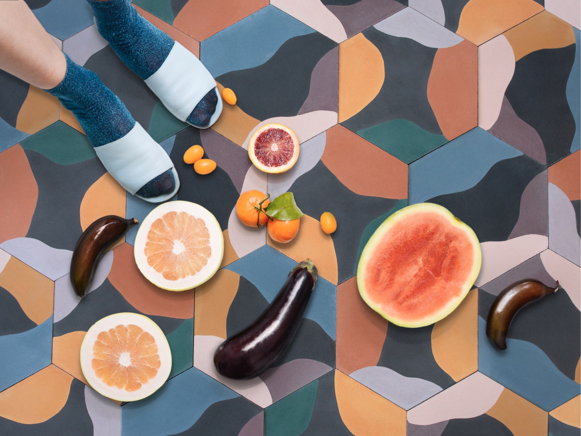 Avery Thatcher’s Handmade Mosaic Tiles, Fruit Salad, for Juju Papers ...